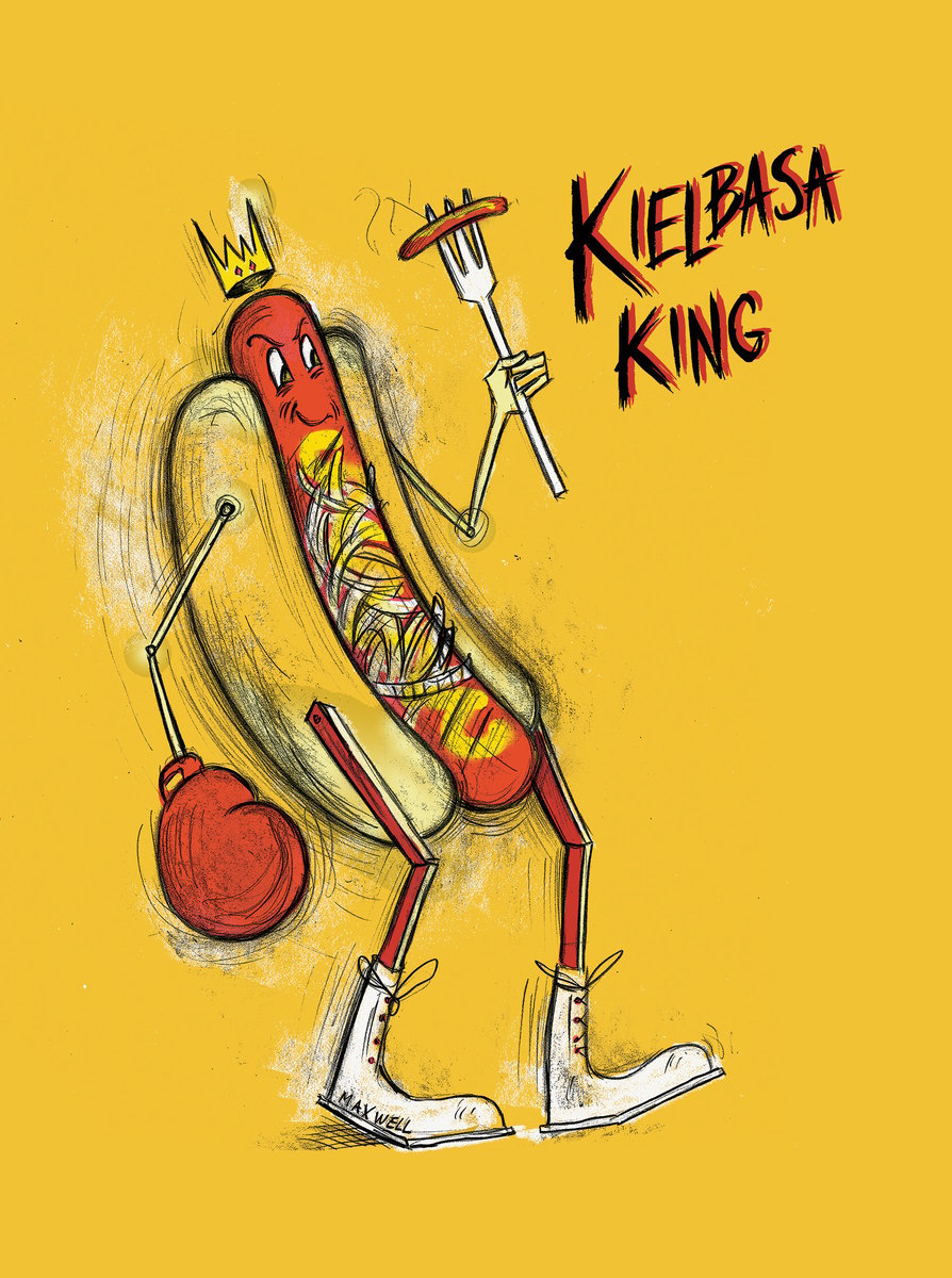 Kielbasa King | Ground Up Press: Artwork by Dan Grzeca