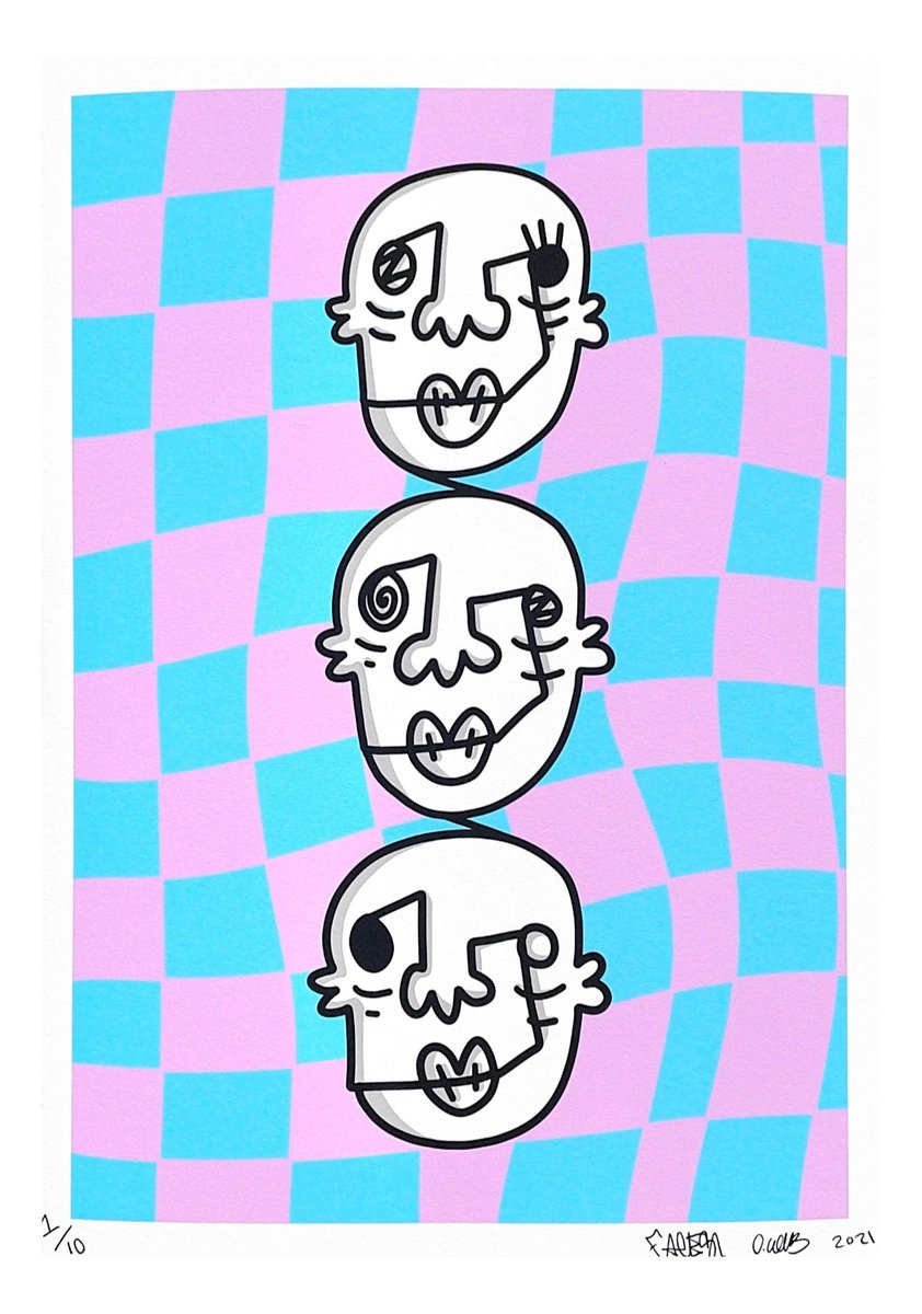 Limited edition '3 Face' print. | FacesORFaces