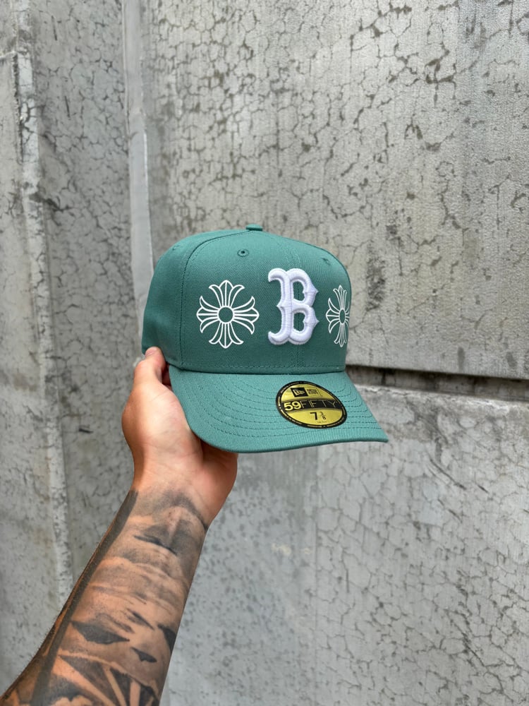 PACIFIC SEA SALT BOSTON RED SOX CUSTOM FITTED CAP | WORLDWIDE RANK LLC