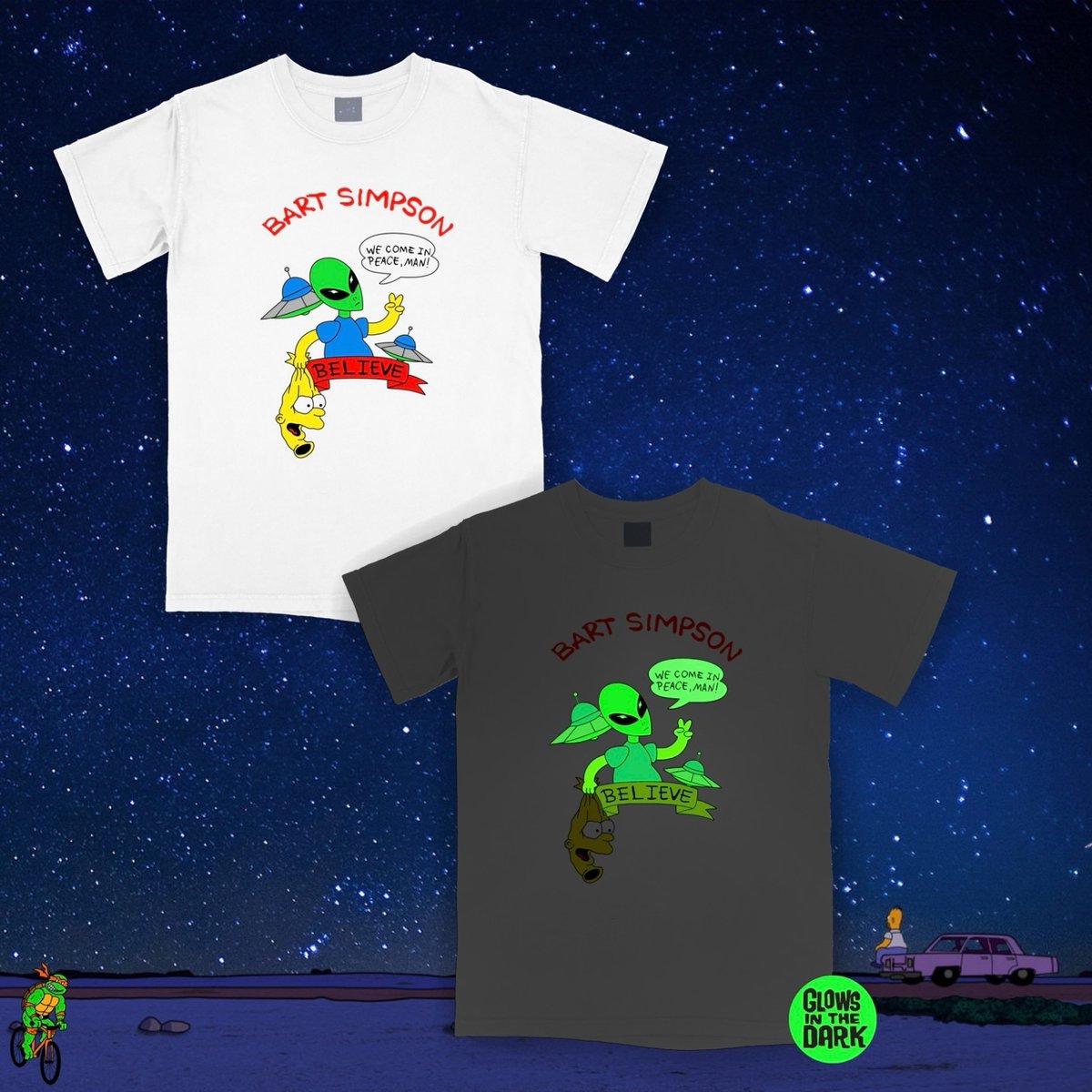 Alien Bart - White Shirt | Sewer Collectibles