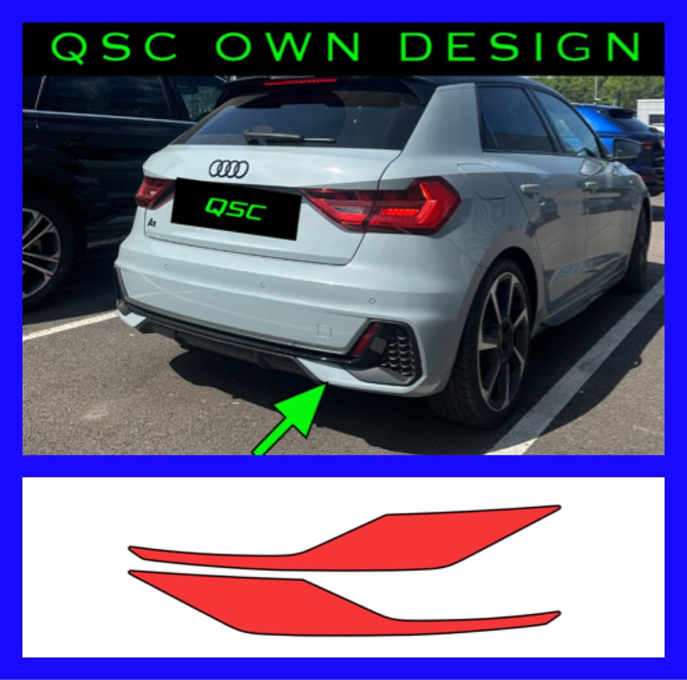 X2 Audi A1 Gen 2 Rear Bumper trim stickers copy | QsCustom