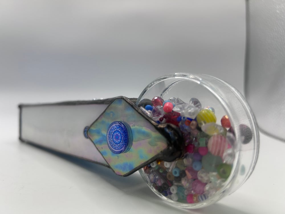 Retroscope: Handmade 10" Stained Glass Kaleidoscope-white | Catching ...