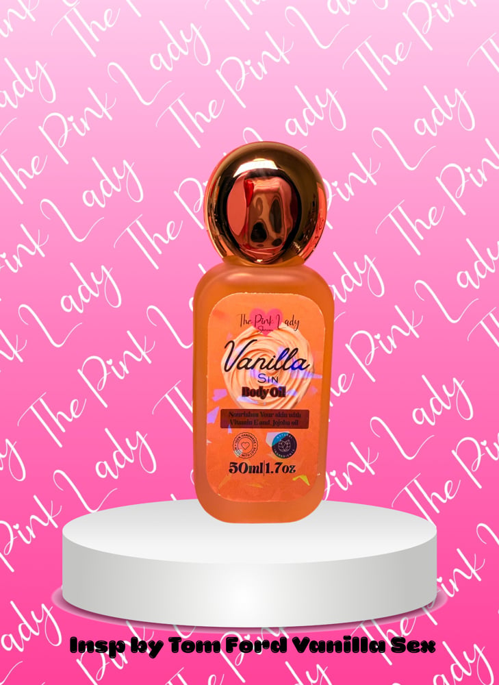 Vanilla Sin Body Oil- Vanilla Sex type | The Pink Lady Skincare