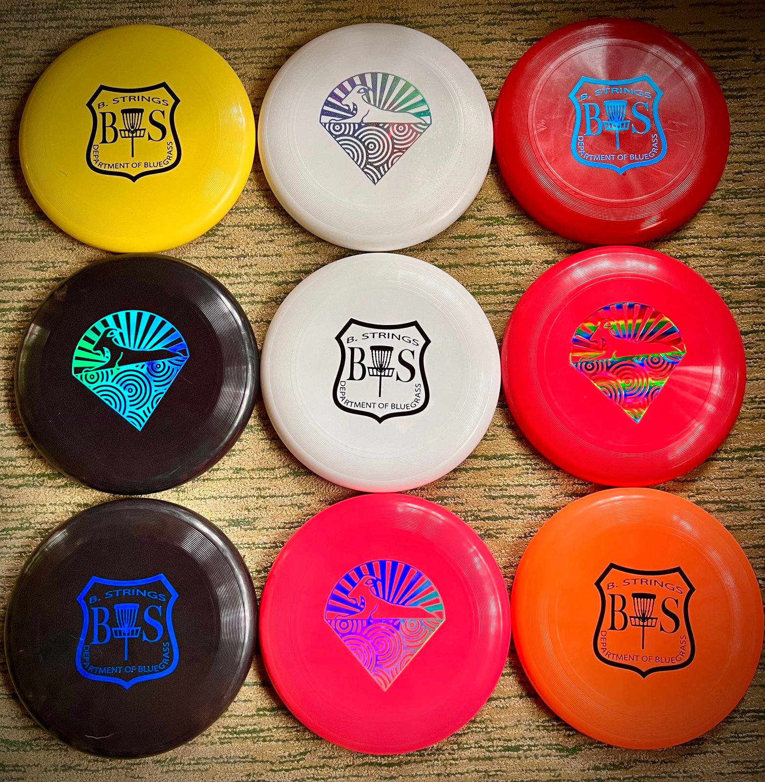 BILLY STRINGS RECREATIONAL FRISBEE DISCS! | Jamgrass Designs