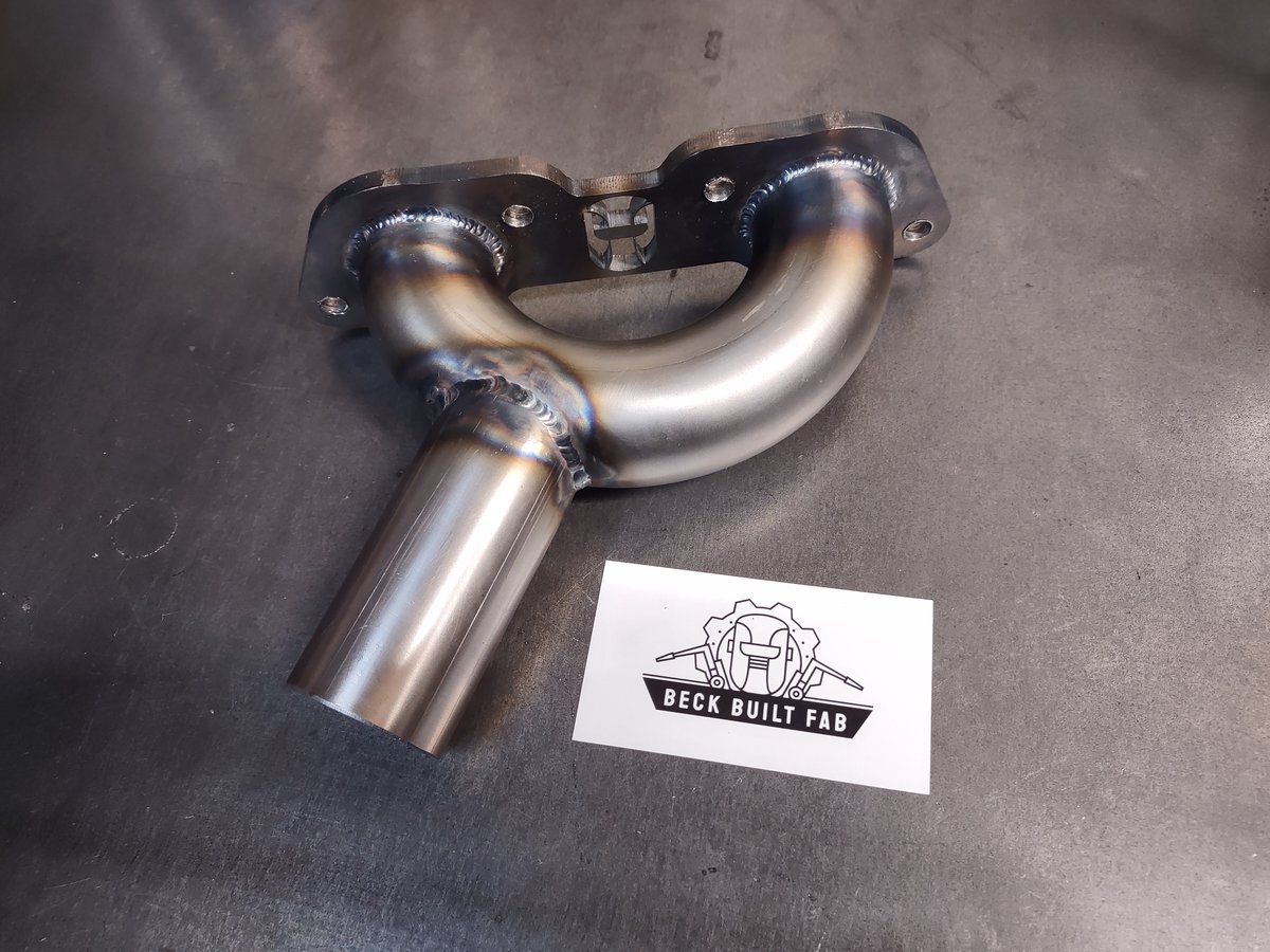 XS650 2 into 1 Intake (Raw Steel) | Beck Built Fab