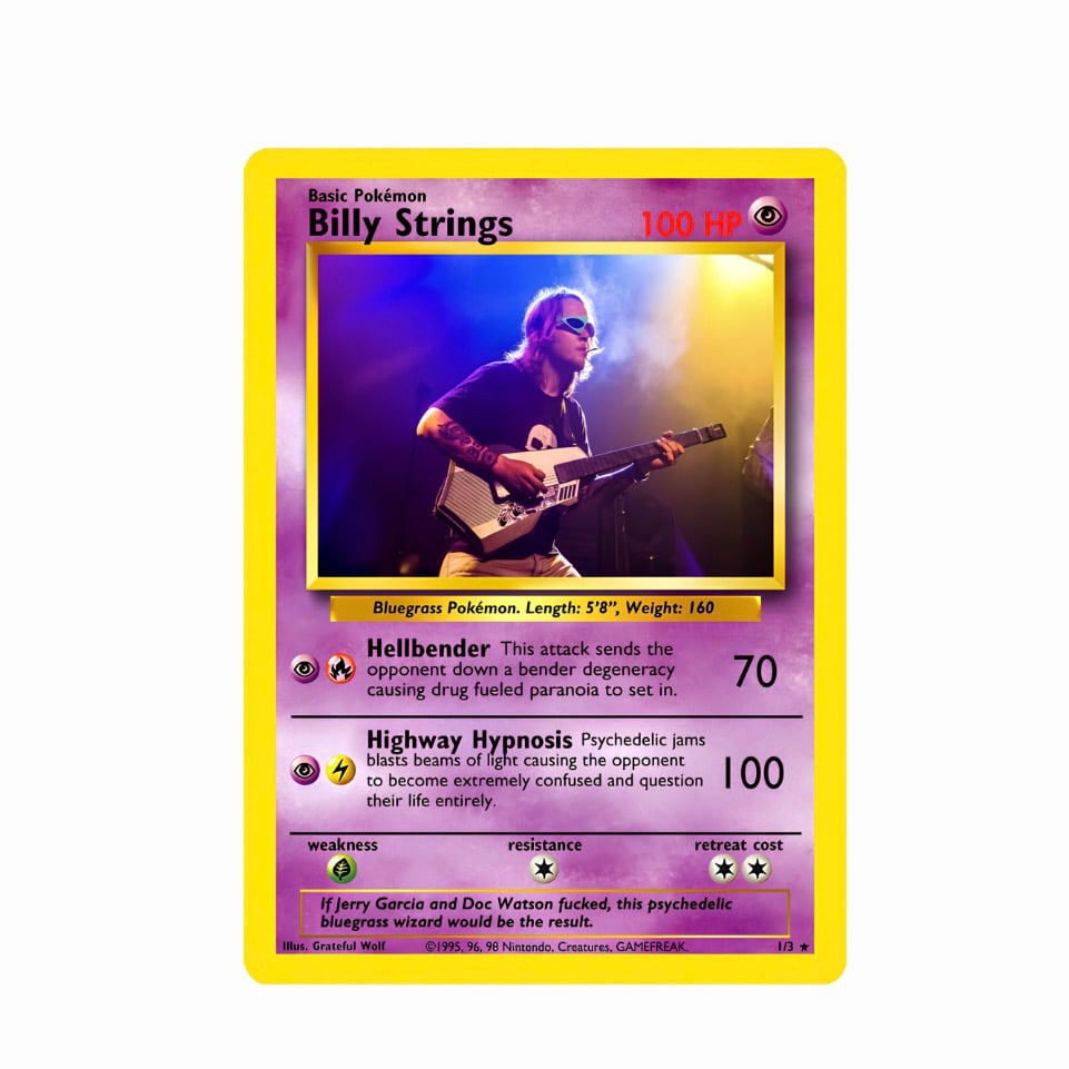 Billy Strings Pokemon 3” Stickers | Grateful Wolf
