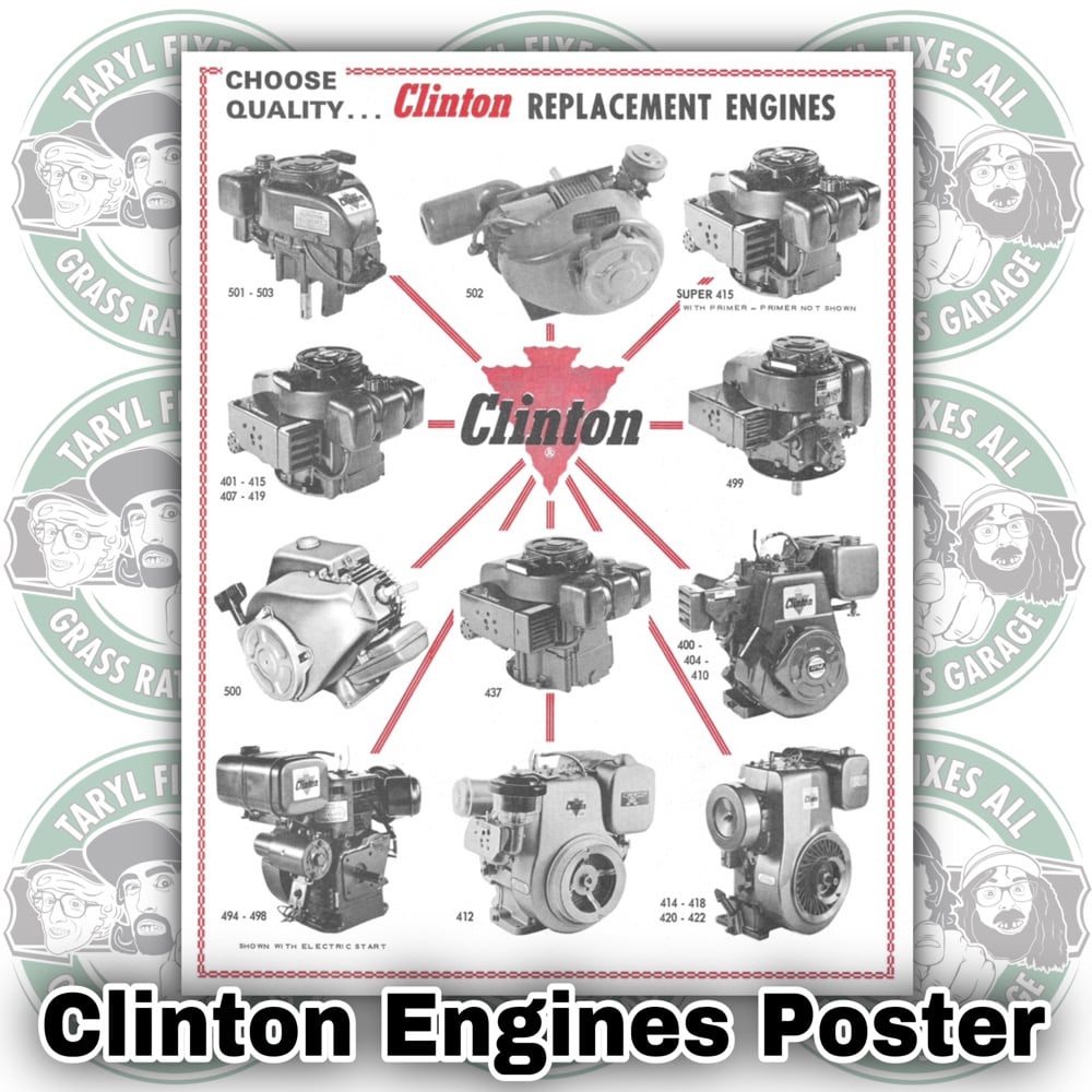 16x20” Throwback Clinton Engines Lineup Poster | Taryl Fixes All ...