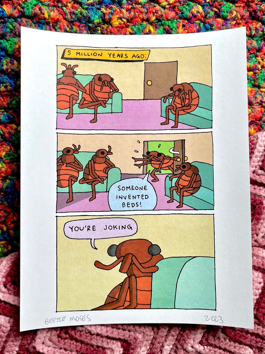 Bedbug Signed Print | Beetle Moses