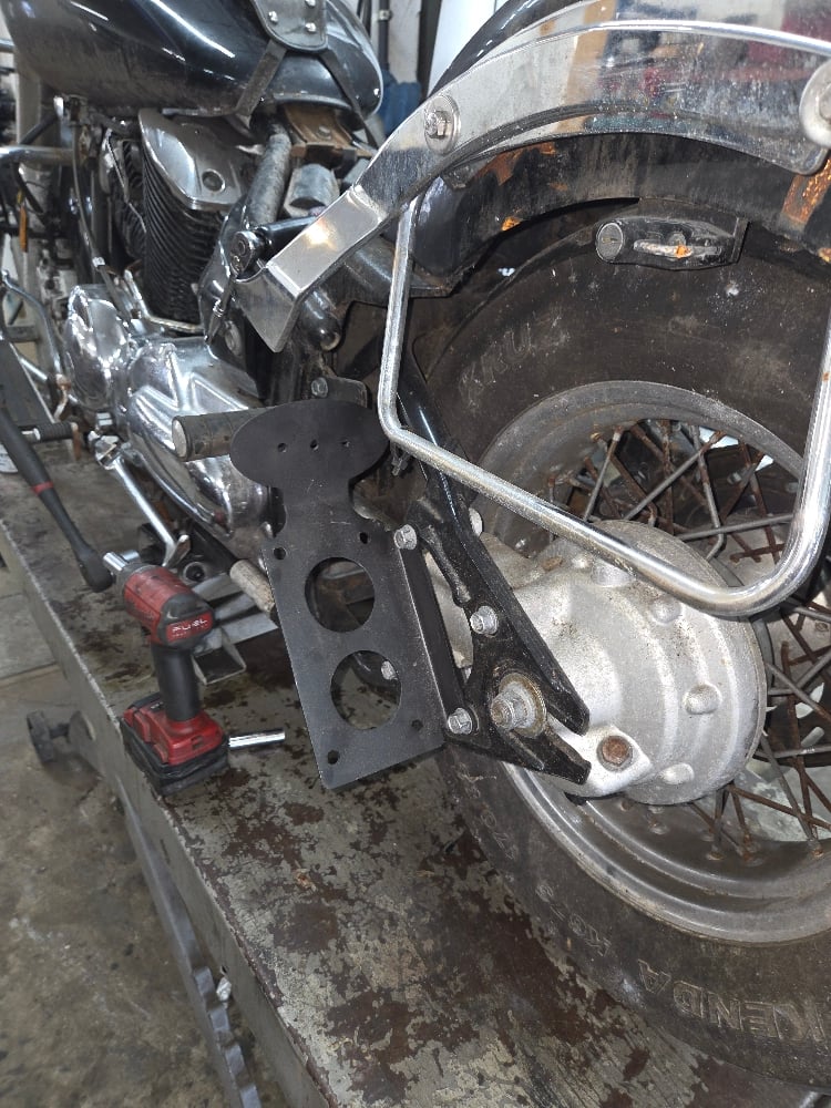 Vstar 1100 Side Mount Tag Bracket | Gattis Garage – Custom Motorcycle ...