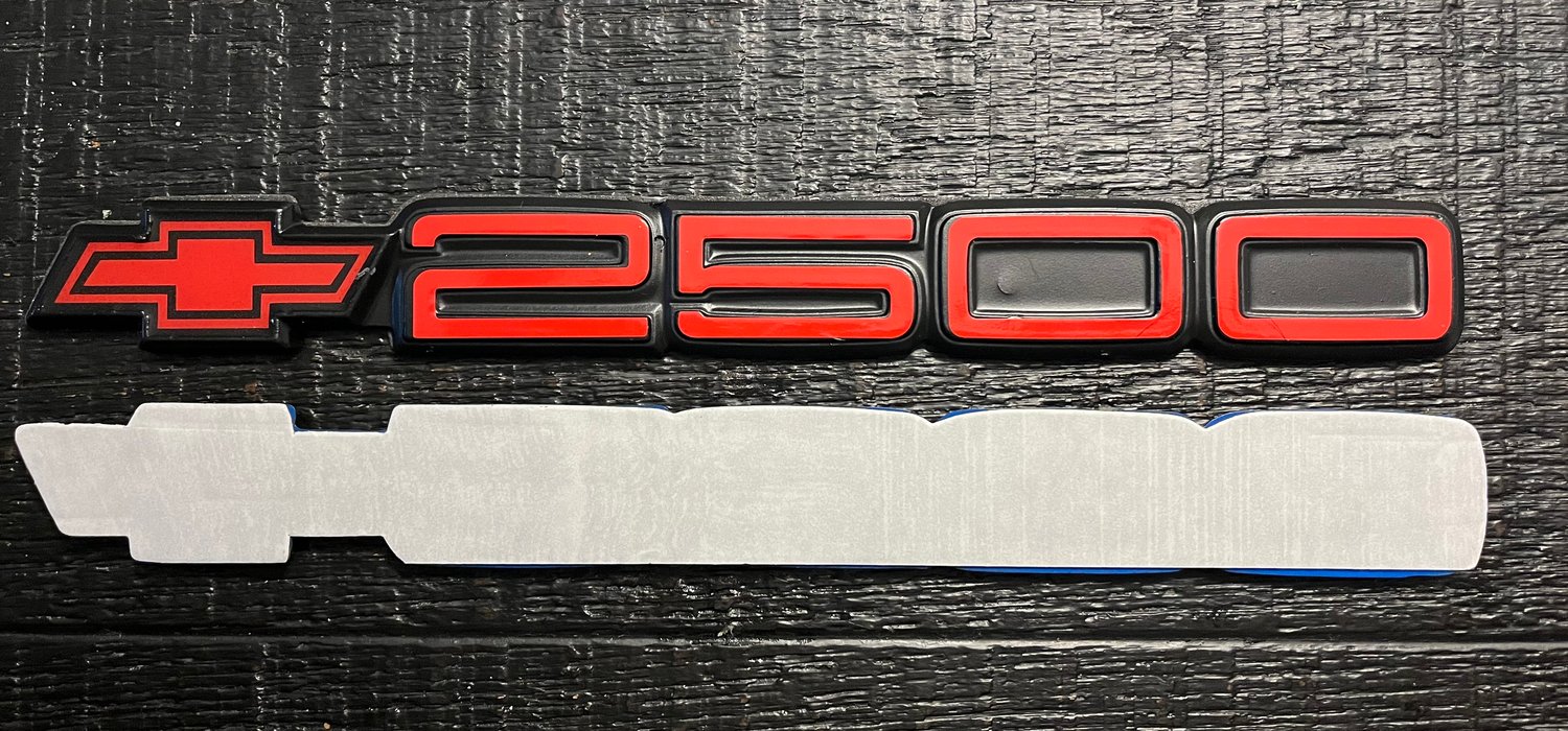 Chevy Red/black 1500/2500 door emblem | ObsCartel