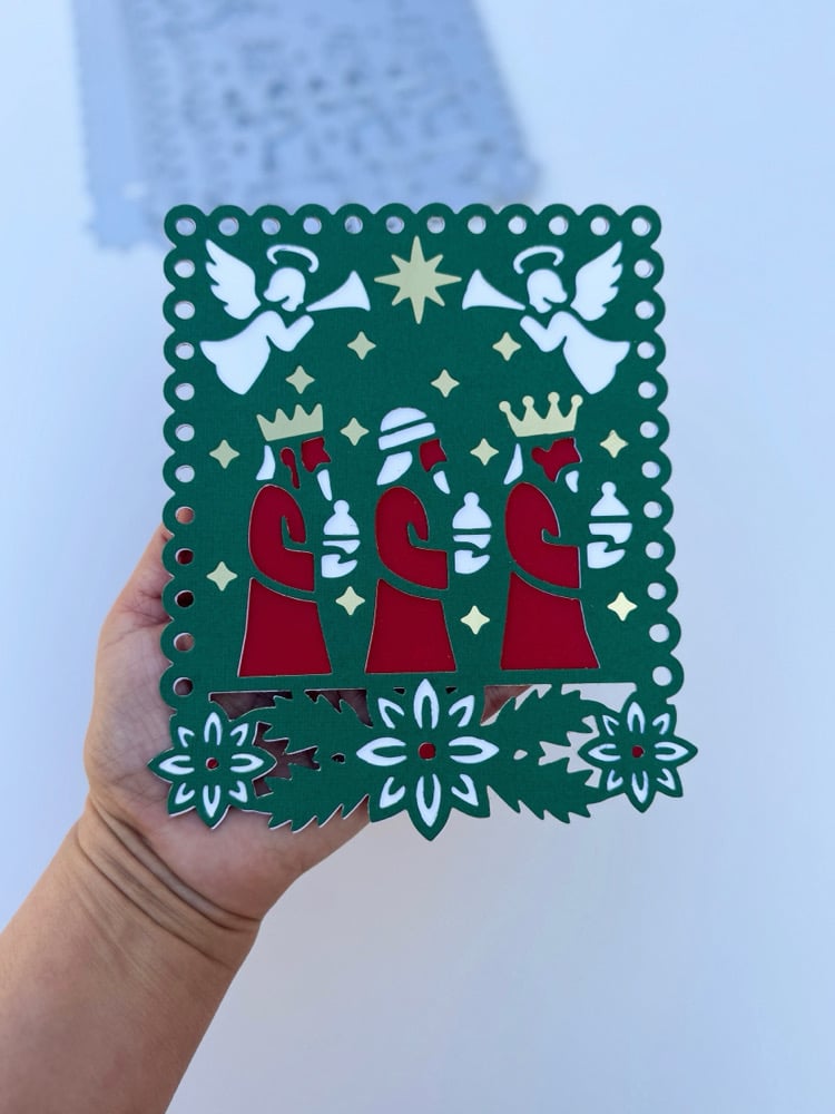 Christmas MEXICAN PAPEL PICADO METAL DIECUT | Lizzyfab Creations