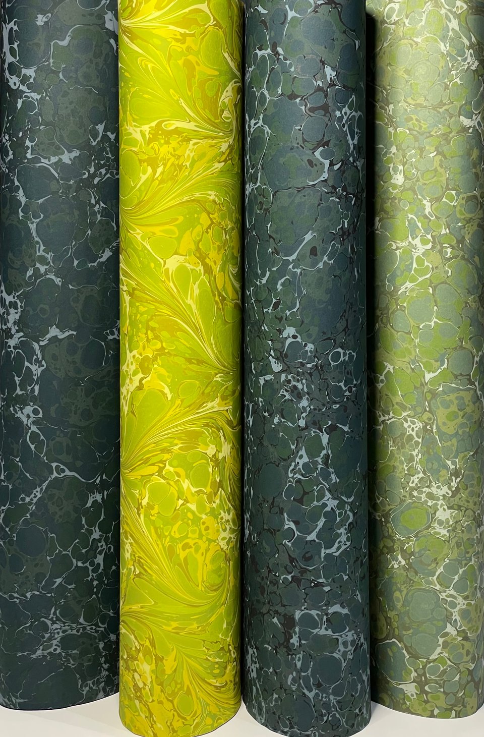 Malachite Stones - Permanent Collection | Emily Romero Marbled Paper ...