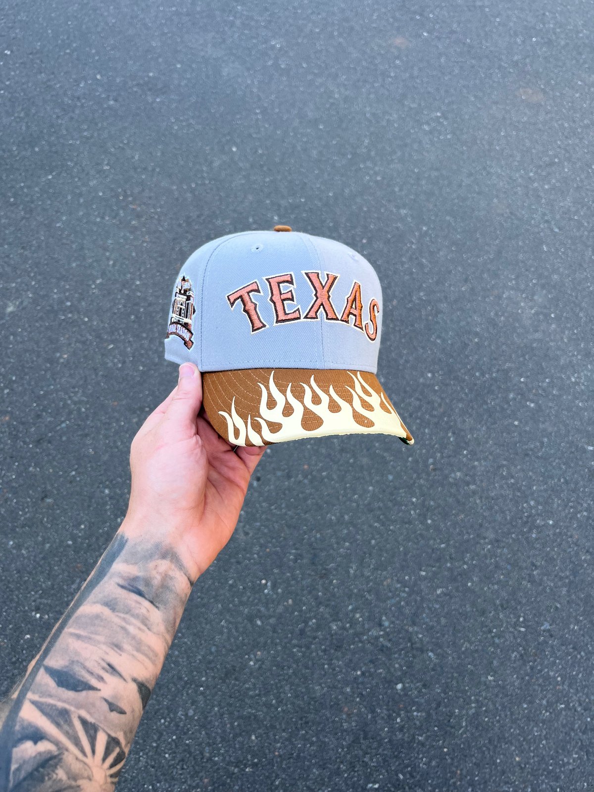 GREEN BRIM TRI TONE TEXAS RANGERS CUSTOM FITTED CAP | WORLDWIDE RANK LLC