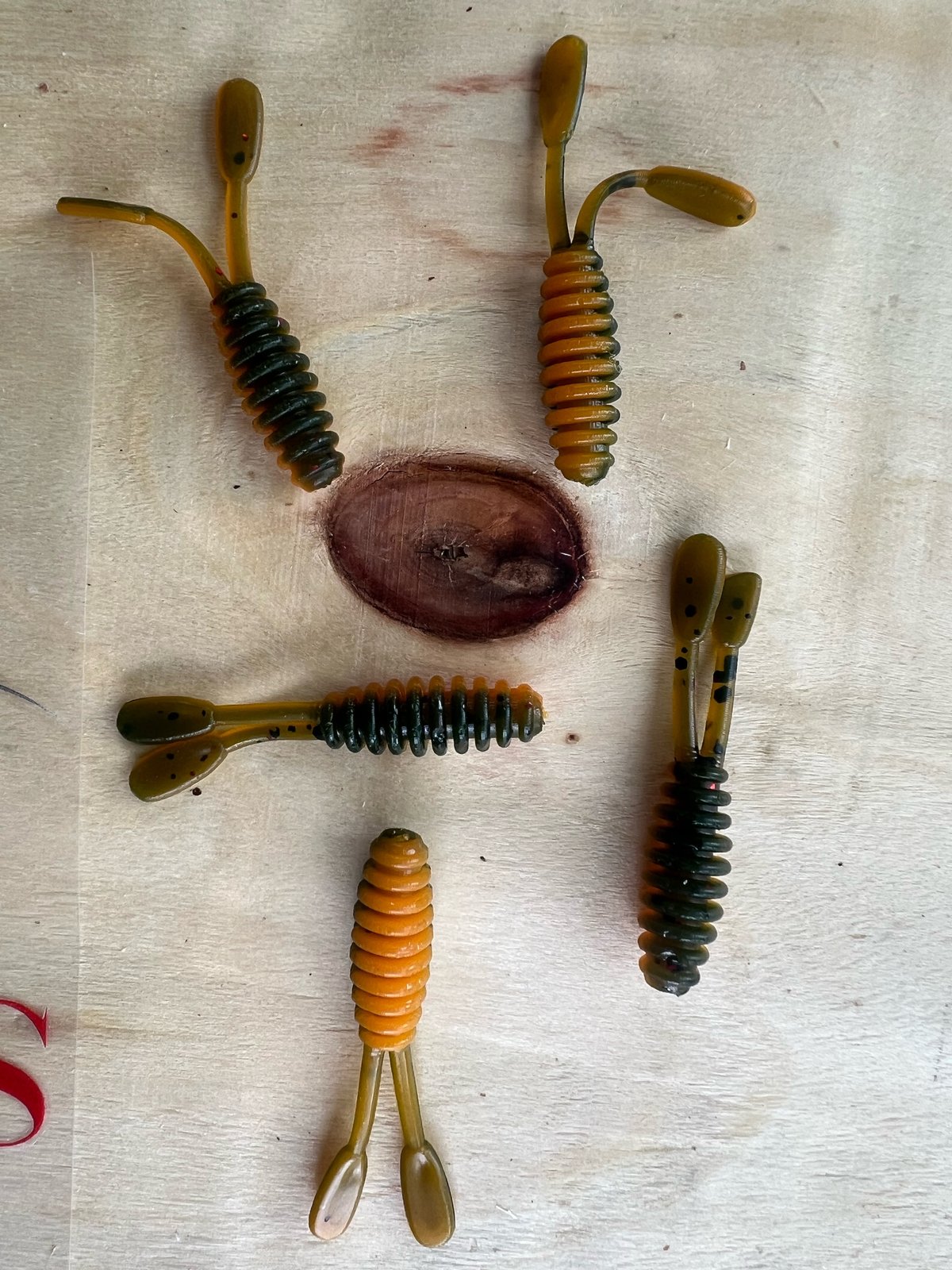 2" Ribbed Paddletail Grub - Crawfish | Redgrass Tackle