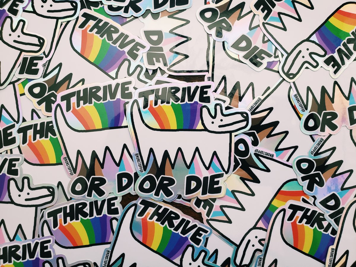 THRIVE OR DIE STICKER | @NONSTOPPUP