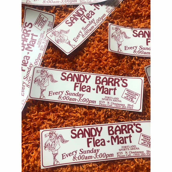 ClassicPortlandwrestling — Sandy Barr Flea-Mart Bumper Sticker