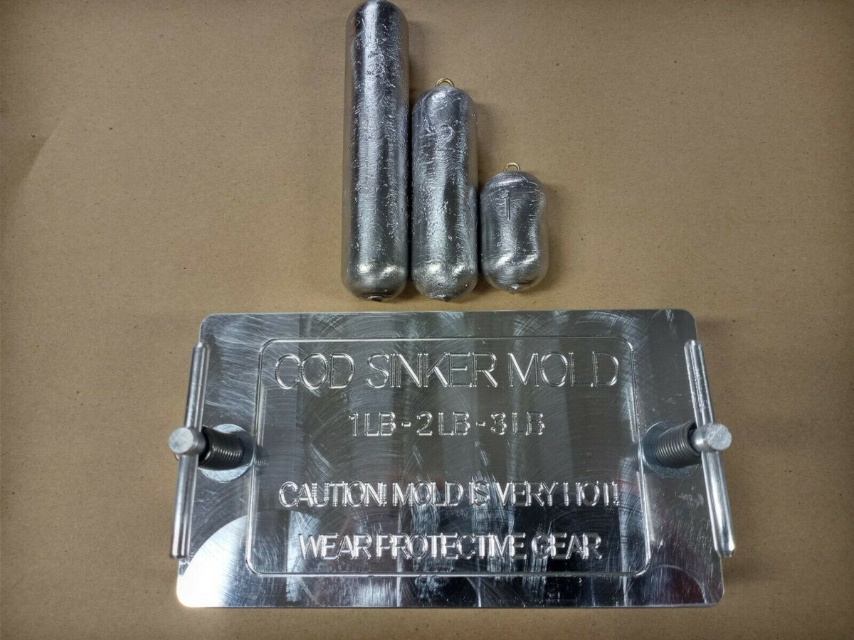 Cod Sinker / Deep Drop Weight Mold ( 3 Cavity ) 1# - 2# - 3# | Lake ...