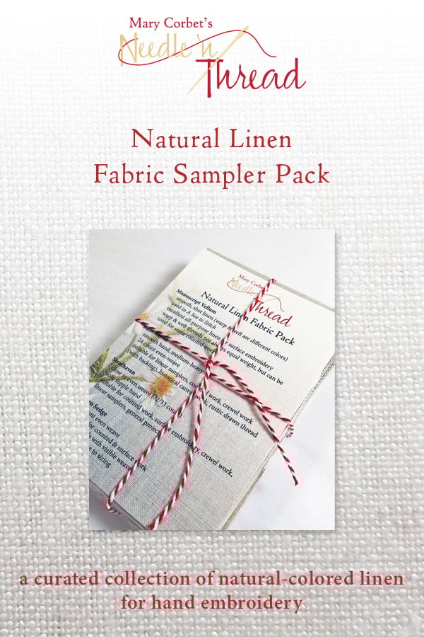 Mary Corbet's Needle 'n Thread — Natural Linen Fabric Sampler Pack