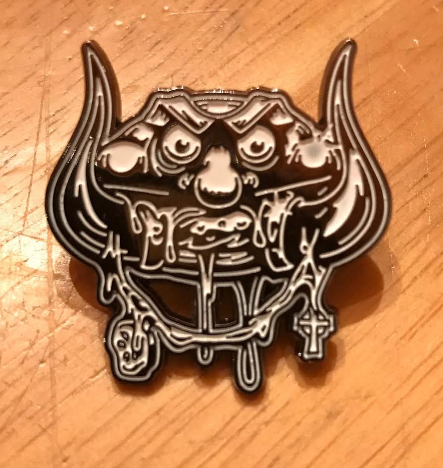 Enamel pin GLOWS IN THE DARK Slayer Mac Cheeze | mac sabbath