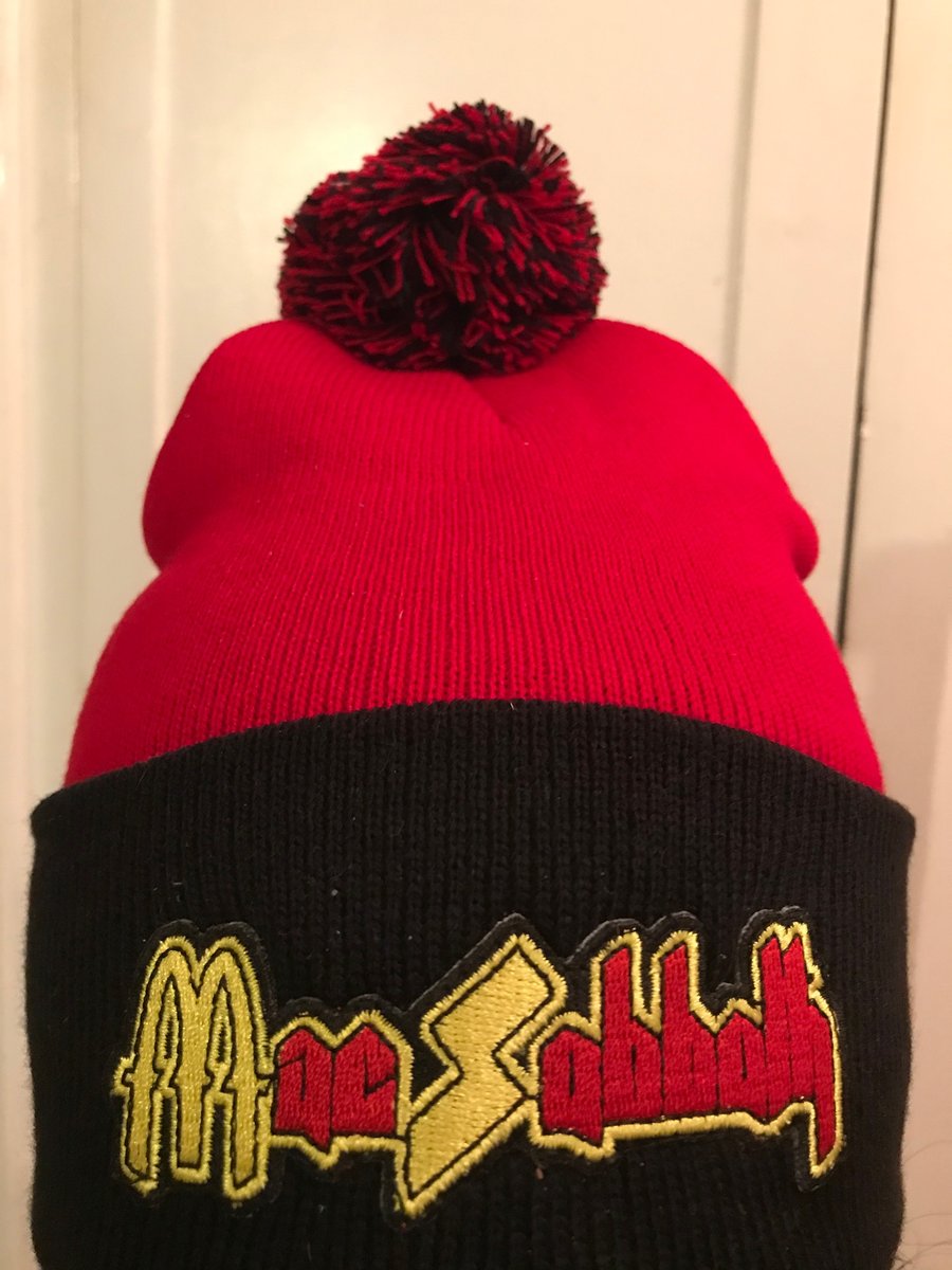 Mac Sabbath logo beanie (red and black) | mac sabbath