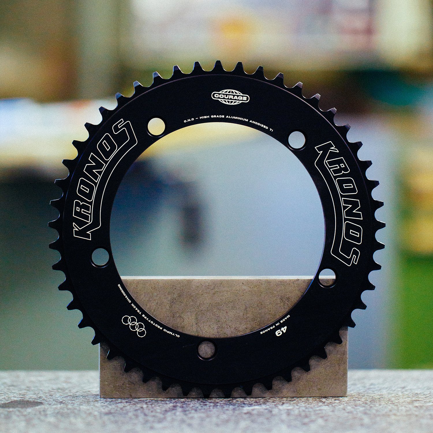 49T Kronos x Courage Olympic Black Chainring | Courage Cycling Club