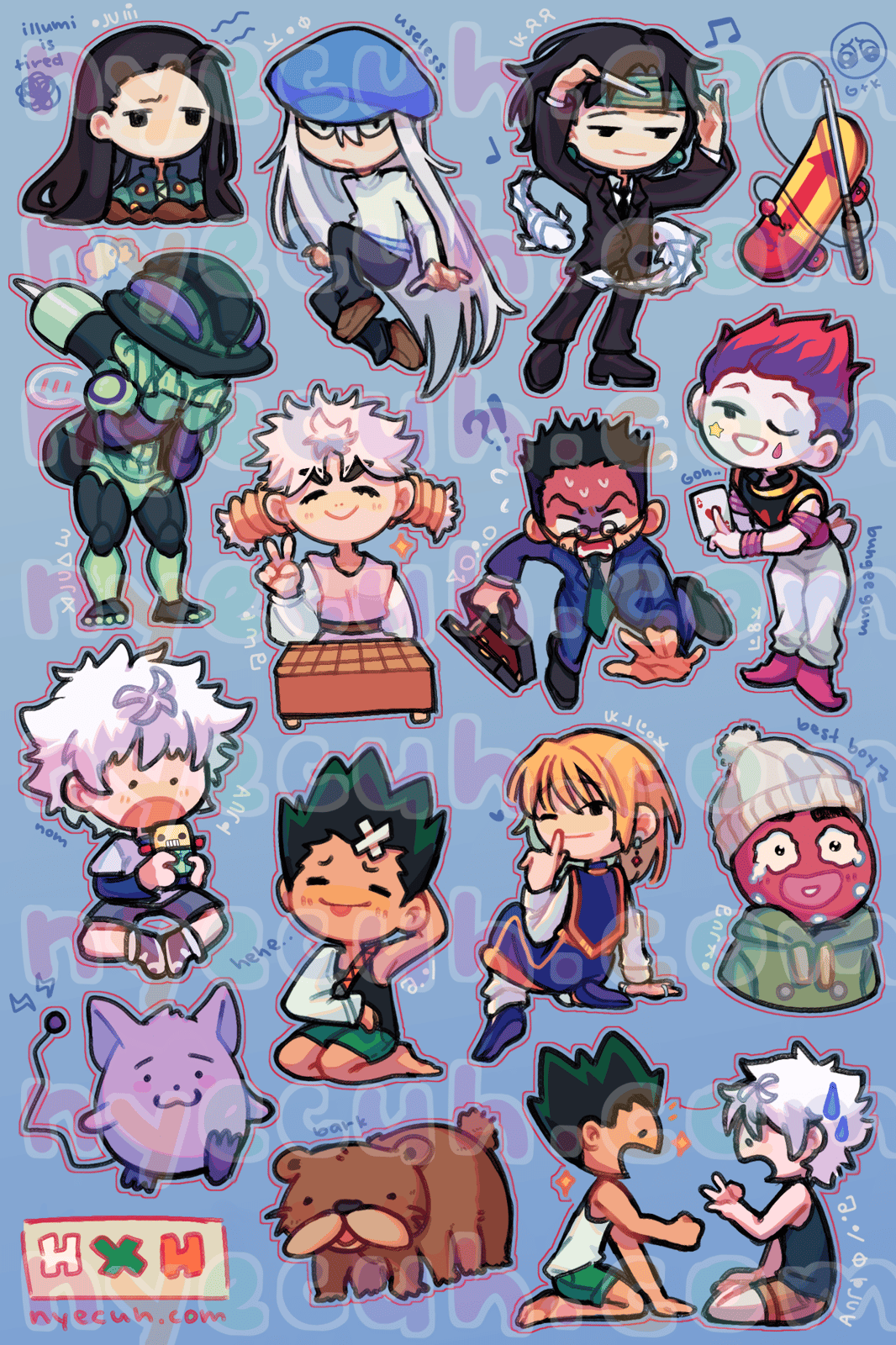 Stickers Stickers, Labels & Tags Hunter x Hunter Matte Vinyl Stickers ...