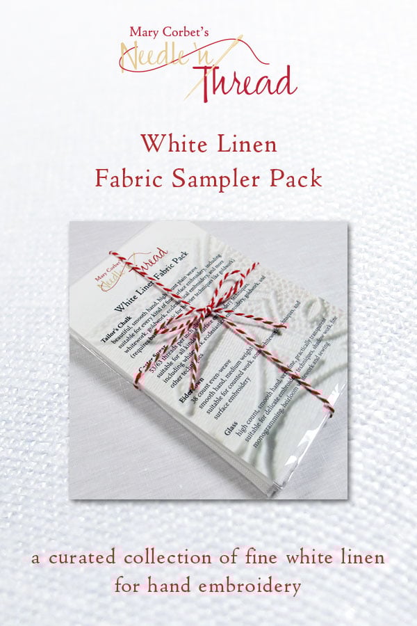 Mary Corbet's Needle 'n Thread — White Linen Fabric Sampler Pack