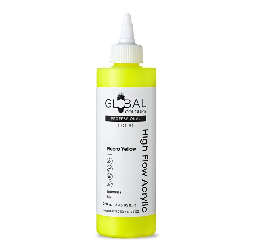 Fluoro Yellow- High Flow Professional Artist Acrylic Paint | Pixel ...