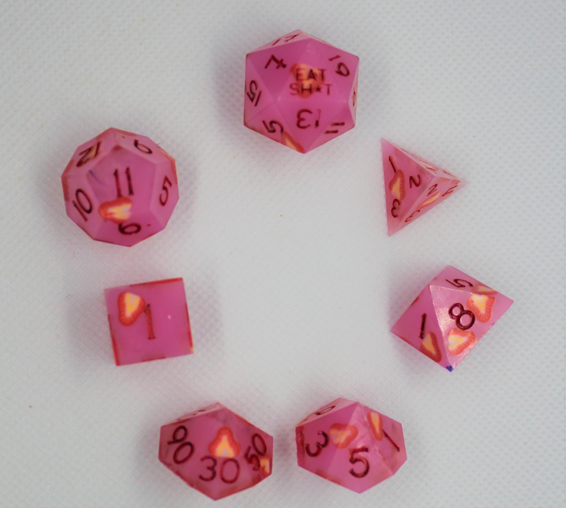 Strawberry Milkshake - Dice Set | Nook Skate Crafts