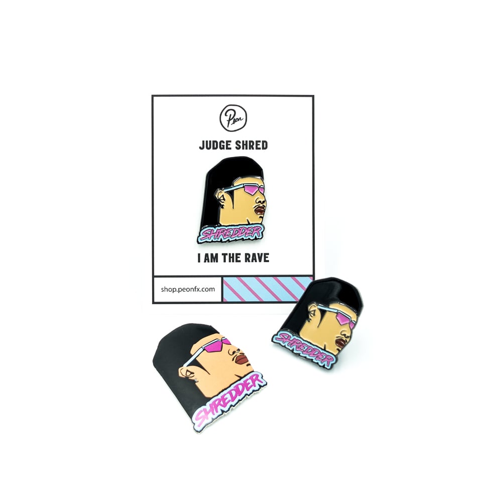 Judge Shred Enamel Pin | PEONFX