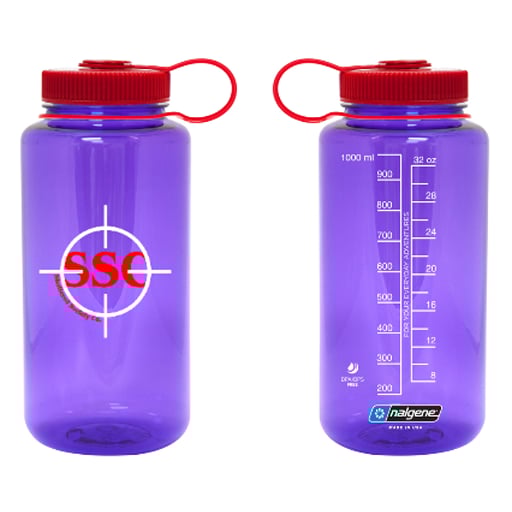 Purple Scope Logo Water Bottle | Shattered Society Co.