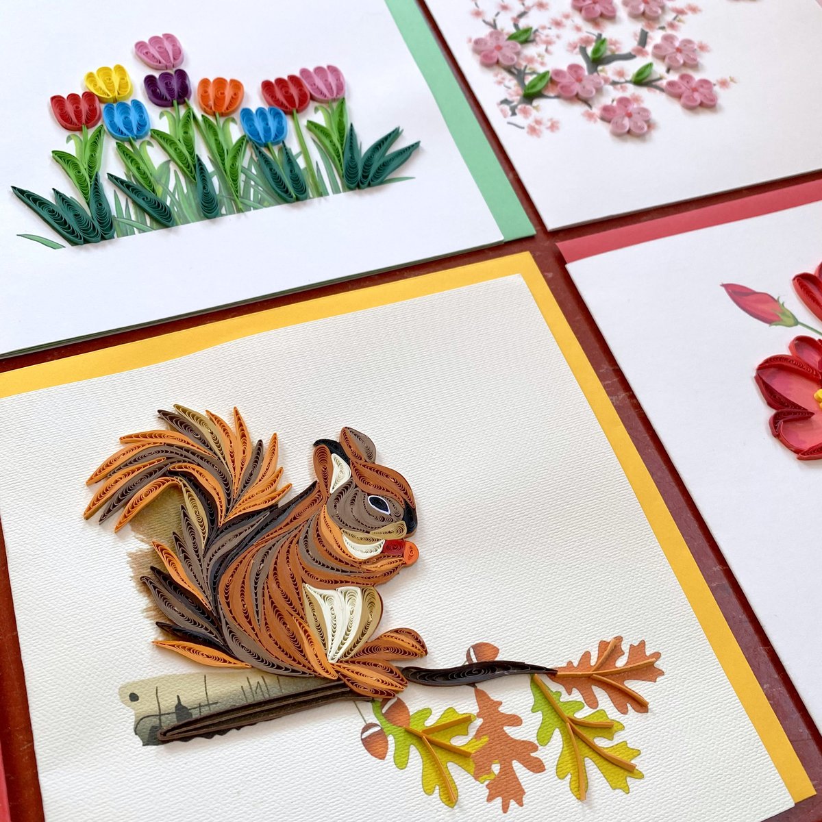 Handmade Paper Quilled Cards | The Crafty Squirrel