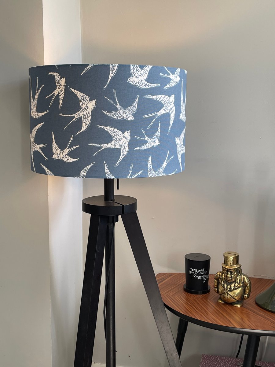 Fly Away Navy Shade | Lola's Lampshades