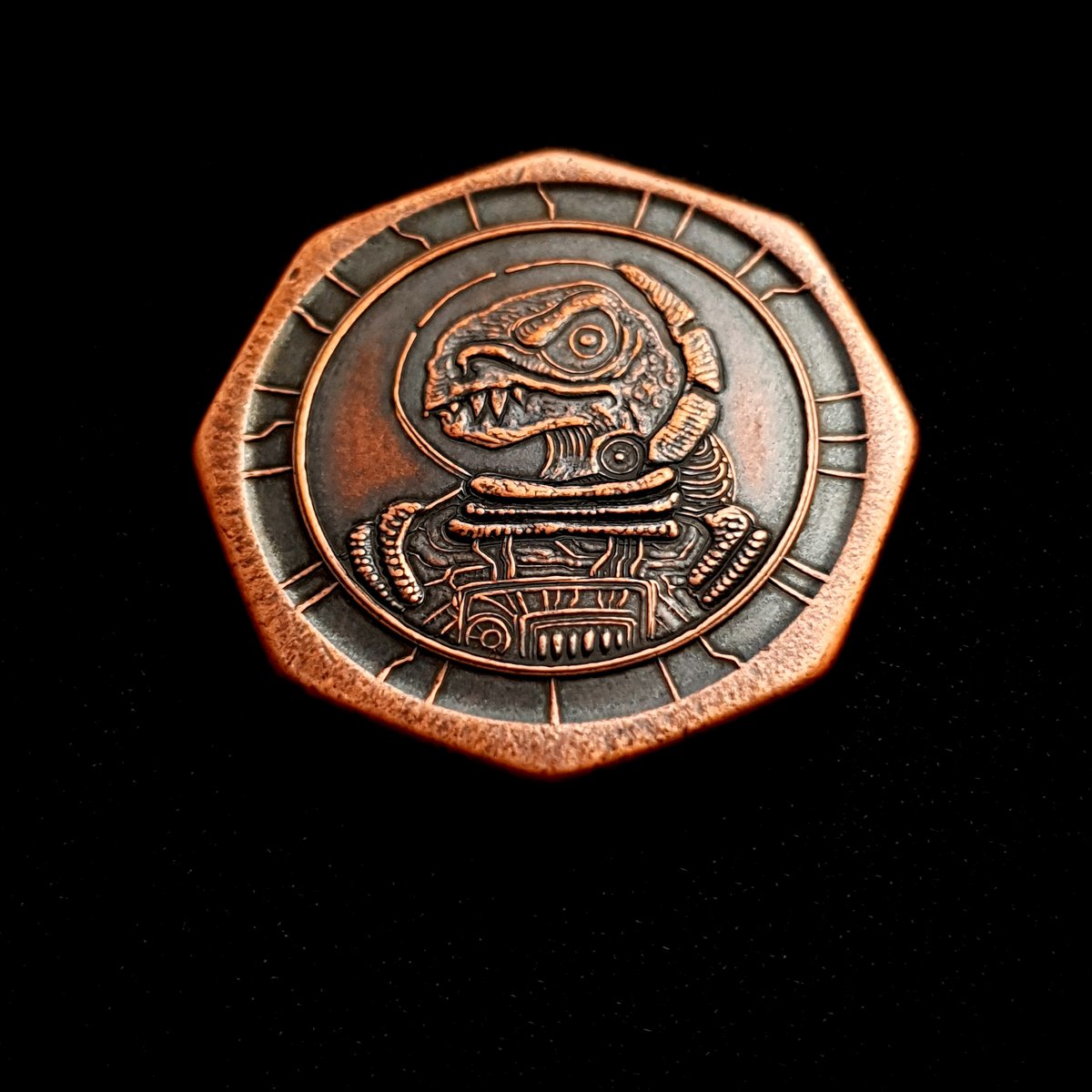 Dinosaucer Octagon Coin | Harpuahound