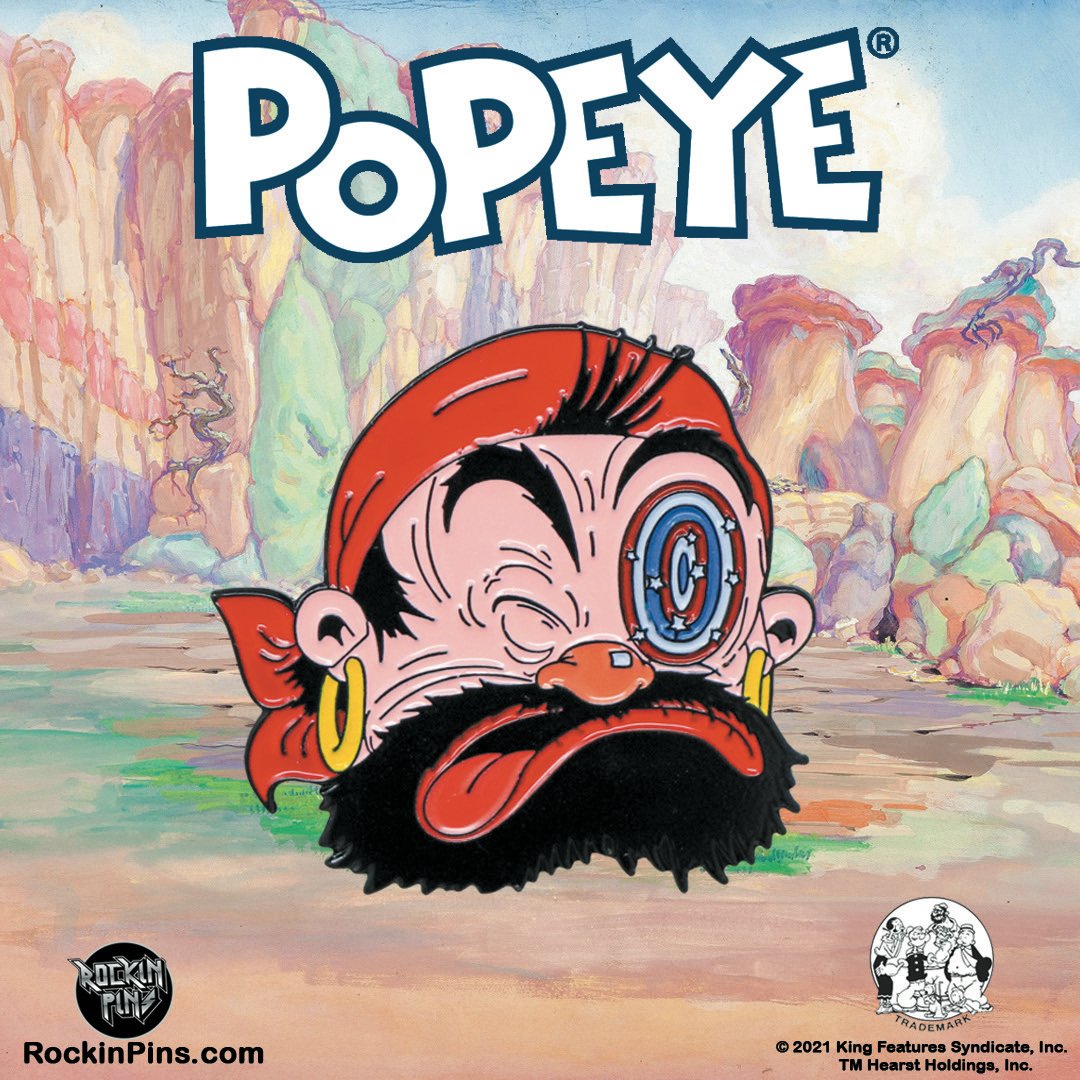 Popeye The Sailor Man - Bluto Sinbad Knockout Enamel Pin | Rockin Pins