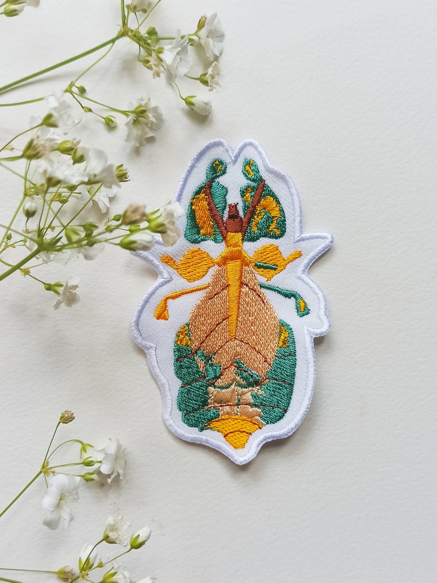 Leaf Insect Patch | Nussay Watercolor