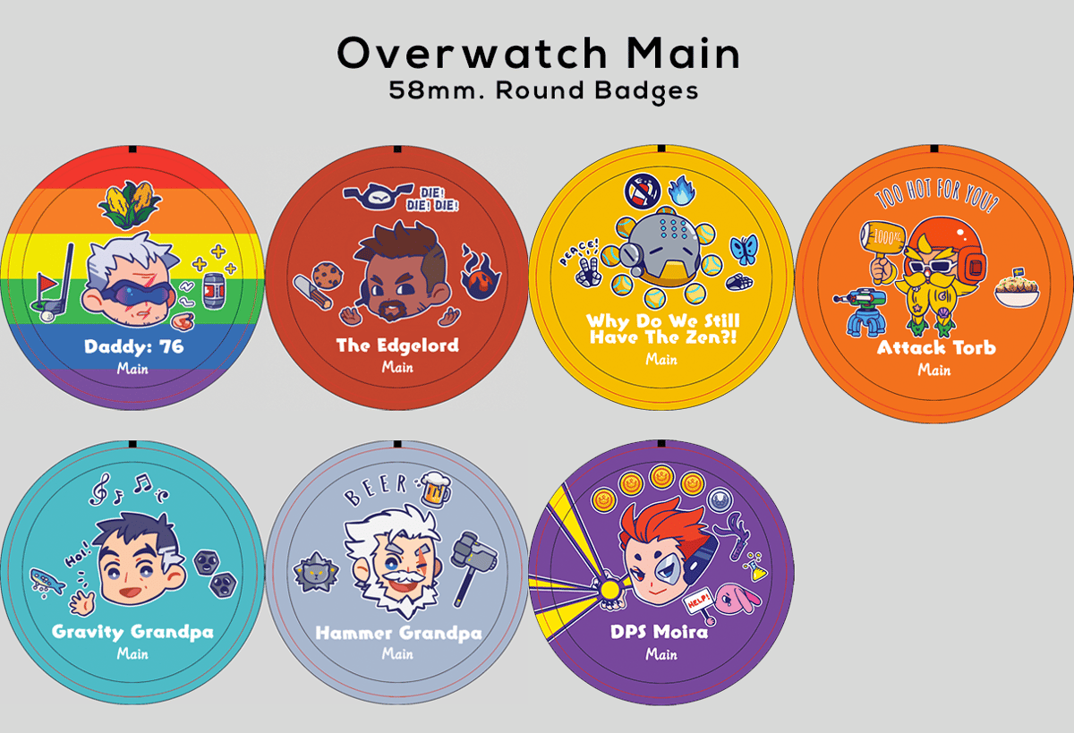 OVERWATCH MAIN ROUND BADGES | saeuchelle
