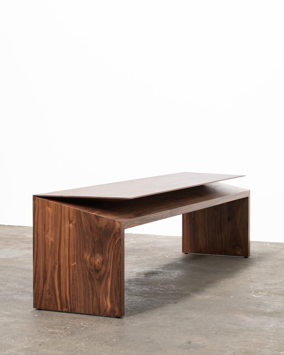 CLIPPED WING 1800MM BENCH IN AMERICAN WALNUT | Simon Ancher Studio