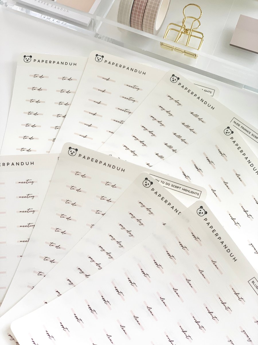 Transparent Script Word Highlights | paperpanduh