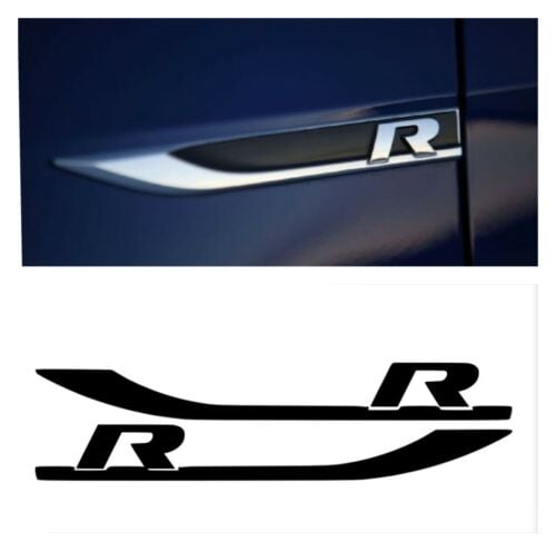 X2 Vw Golf/Polo/Up R-GTI-GTD Side Wing Badge Overlay Decal Sticker ...