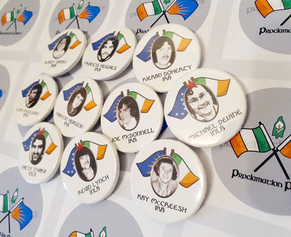 Set of Hunger Striker button badges. | Proclamation Prints