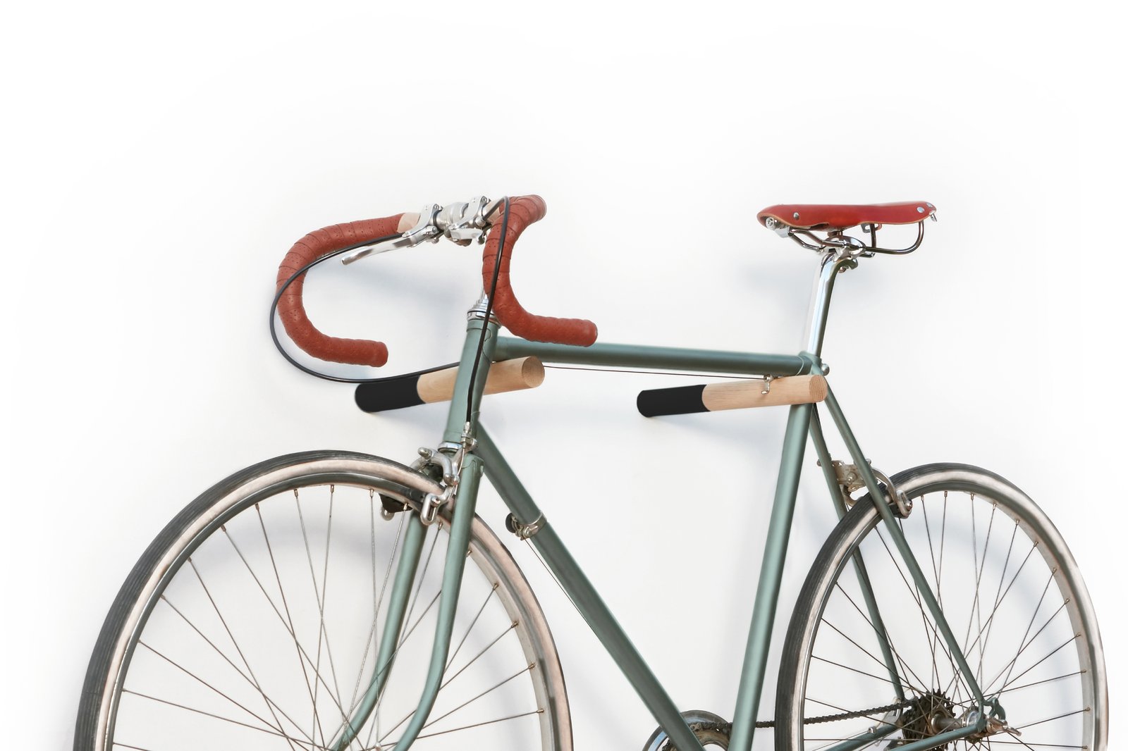 BLACK Wooden bike hook ROAR Studio Wall mounted bike rack Multiple ...