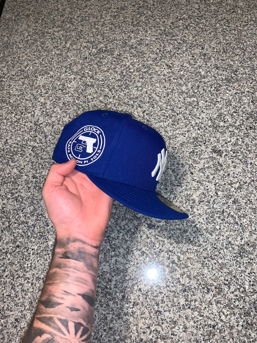 GLOCK FANS BLUE YANKEES FITTED CAP | WORLDWIDE RANK LLC