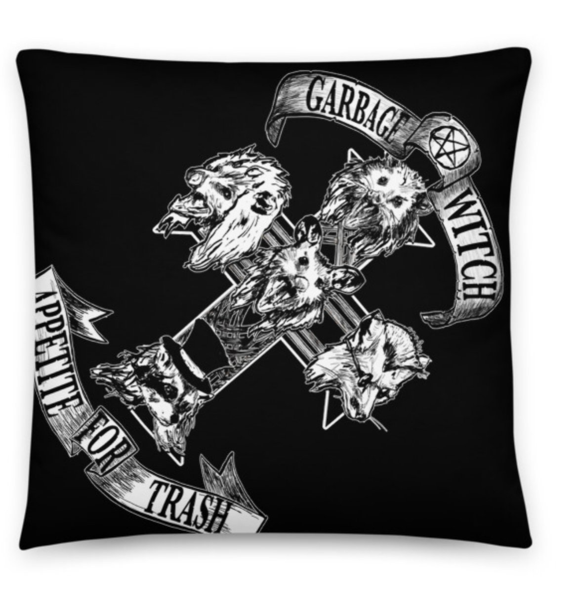Garbage Witch Throw Pillows! | Ego Likeness