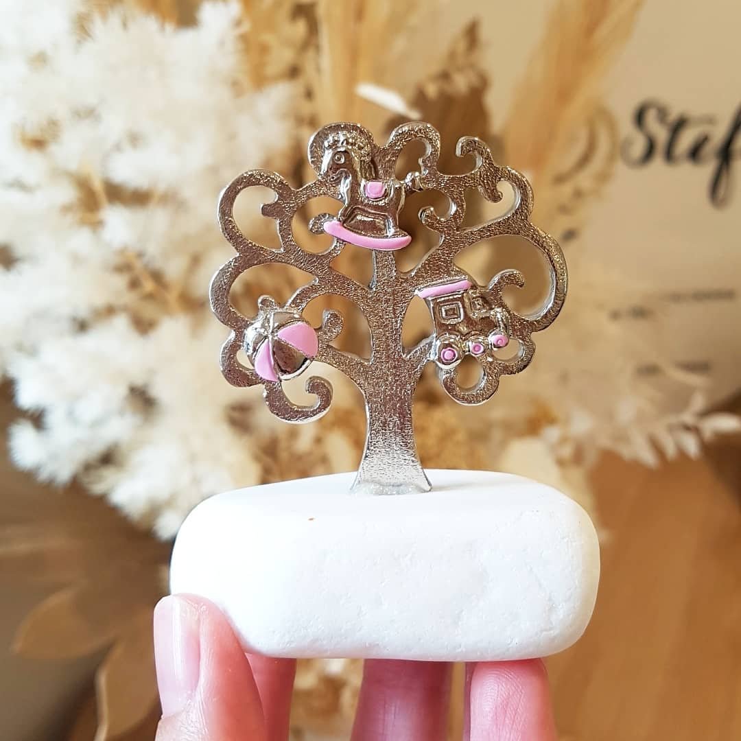 Tree of Life (pink baby) on marble | Story of Stefania