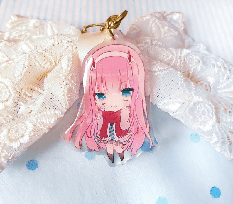 Zero Two Keychain - Darling in the FranXX | shouukun