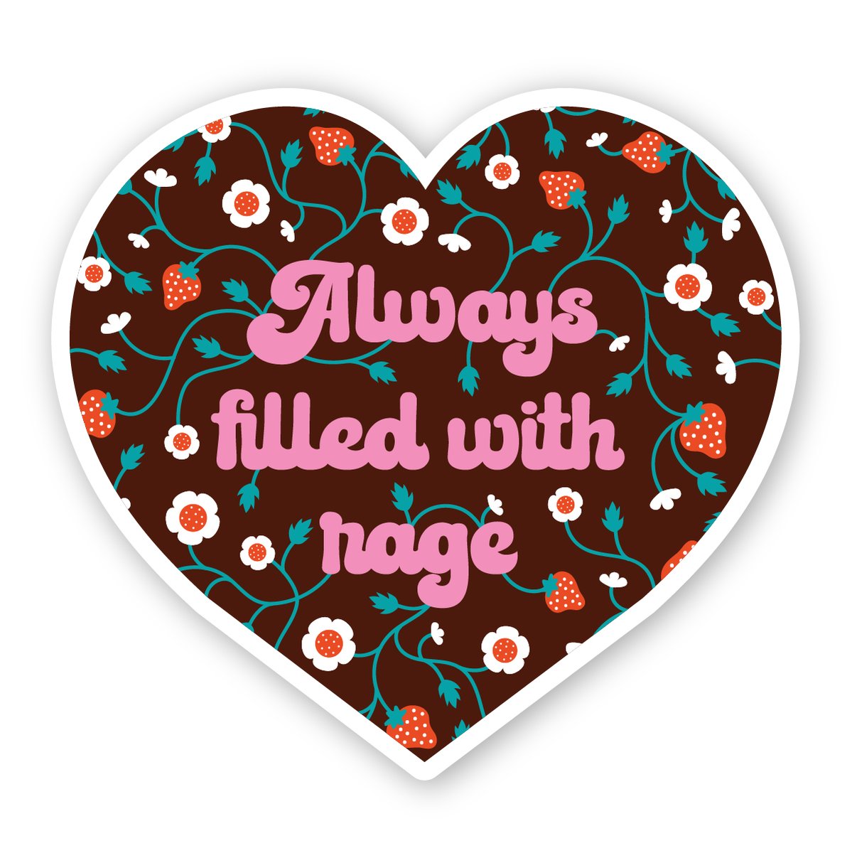 Always Filled With Rage Sticker | krystan saint cat