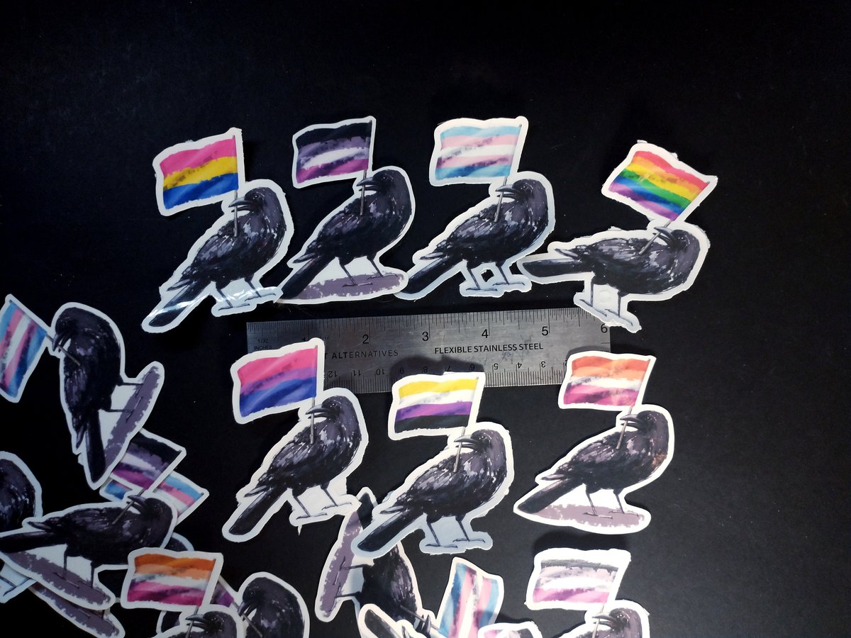 PRIDE CROW STICKERS | charliescoolstickers