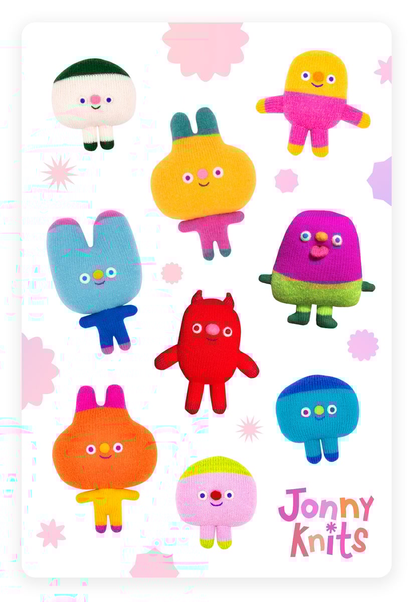 Mango and Friends Sticker Sheet | Jonnyknits