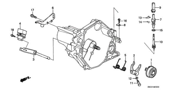 New Clutch Fork Release Bearing Retainer Spring Honda genuine OEM ...
